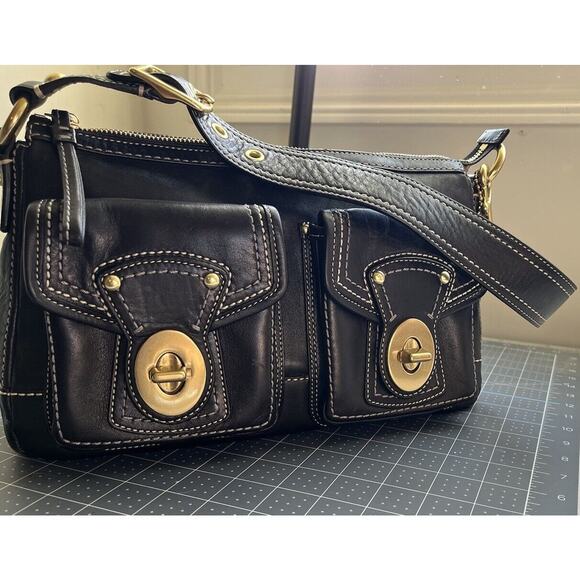Coach | Bags | Coach Purse Black Leather Vintage Legacy 65th ...